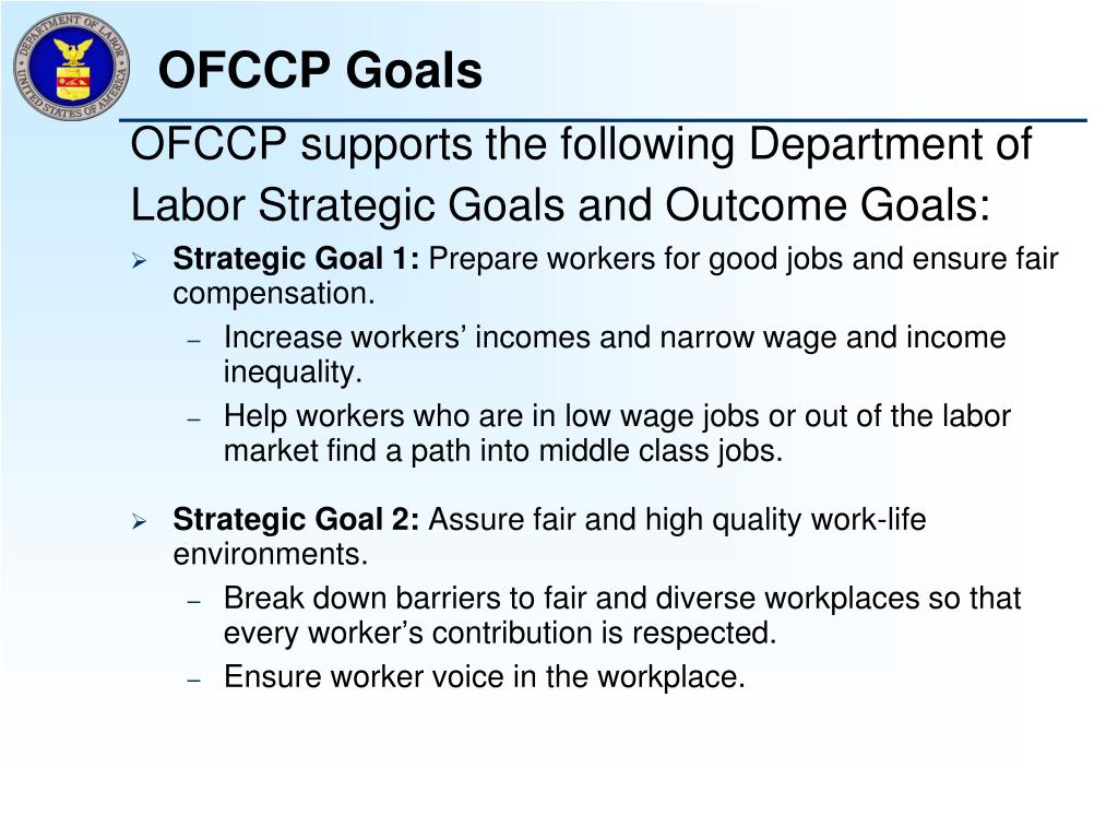 PPT - Stakeholder Consultation Office of Federal Contract Compliance ...