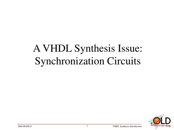 PPT - VHDL Synthesis for High-Reliability Systems PowerPoint ...