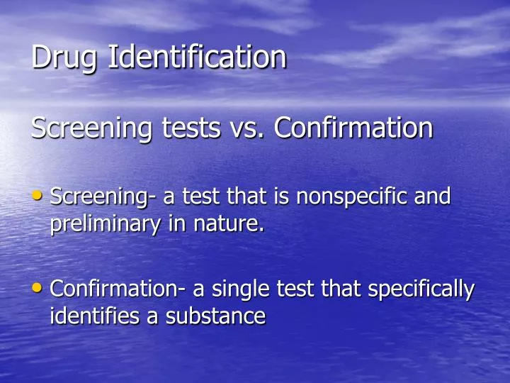 PPT - Drug Identification PowerPoint Presentation, free download - ID ...