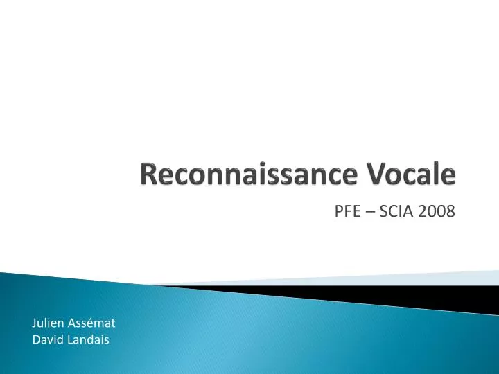 PPT - Reconnaissance Vocale PowerPoint Presentation, free download - ID ...