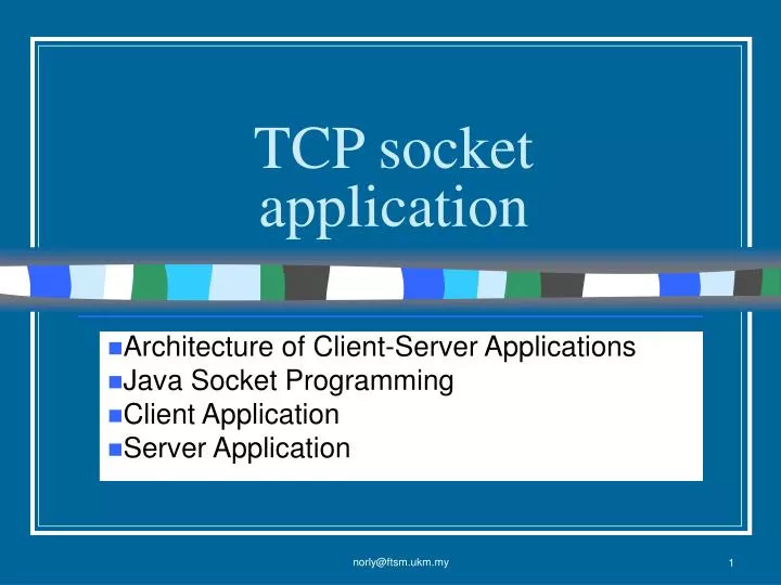 PPT - TCP socket application PowerPoint Presentation, free download ...