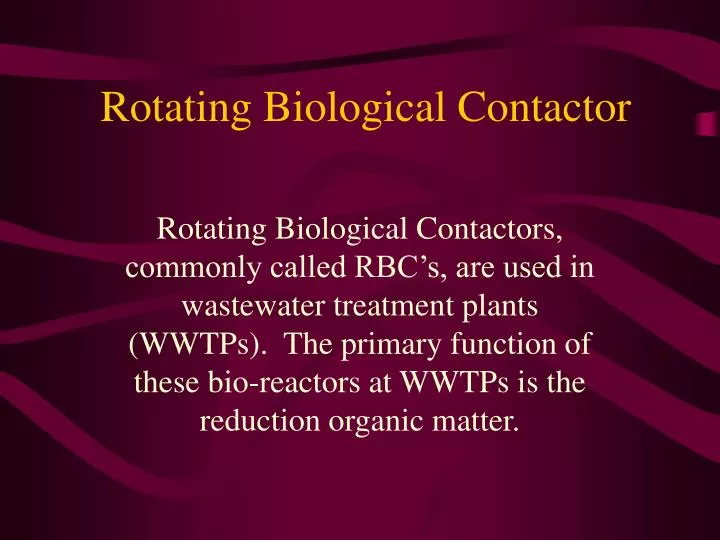 PPT - Rotating Biological Contactor PowerPoint Presentation, free ...