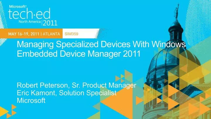 PPT - Managing Specialized Devices With Windows Embedded Device Manager ...