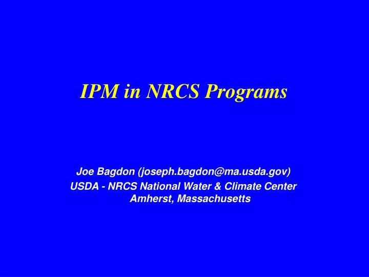 PPT - IPM in NRCS Programs PowerPoint Presentation, free download - ID ...