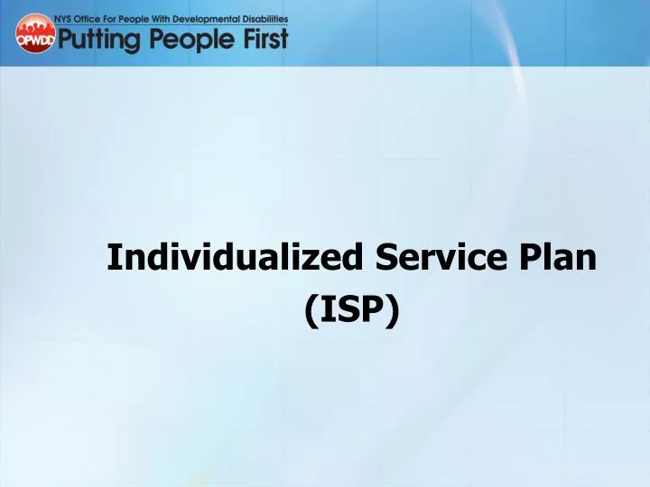 PPT - Individualized Service Plan (ISP) PowerPoint Presentation, free ...
