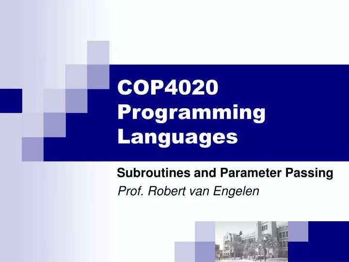 PPT - COP4020 Programming Languages PowerPoint Presentation, free download - ID:764786