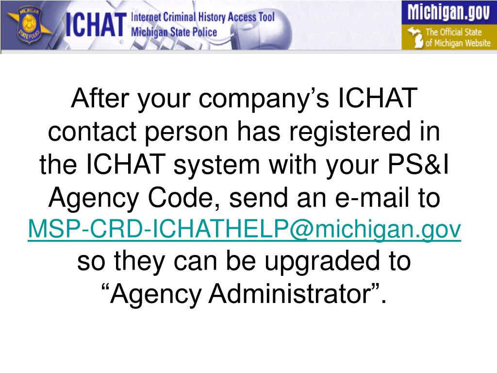 PPT - Welcome to ICHAT The Michigan State Police Internet Criminal ...