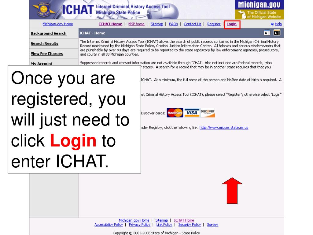 PPT - Welcome to ICHAT The Michigan State Police Internet Criminal ...