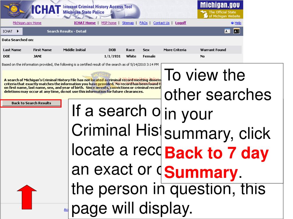 PPT - Welcome to ICHAT The Michigan State Police Internet Criminal ...