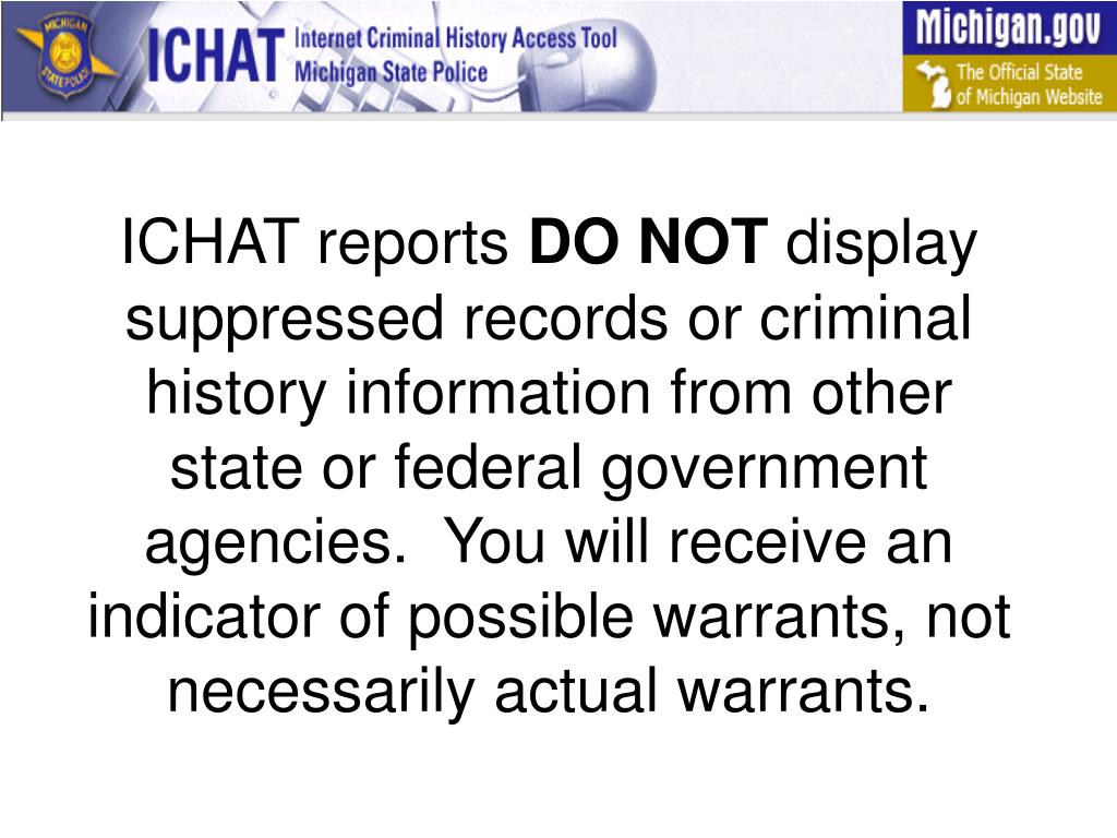 PPT - Welcome to ICHAT The Michigan State Police Internet Criminal ...