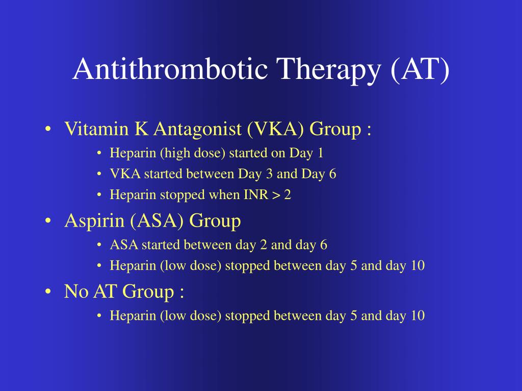 PPT - Is an Antithrombotic Therapy necessary after Mitral Valve Repair ...