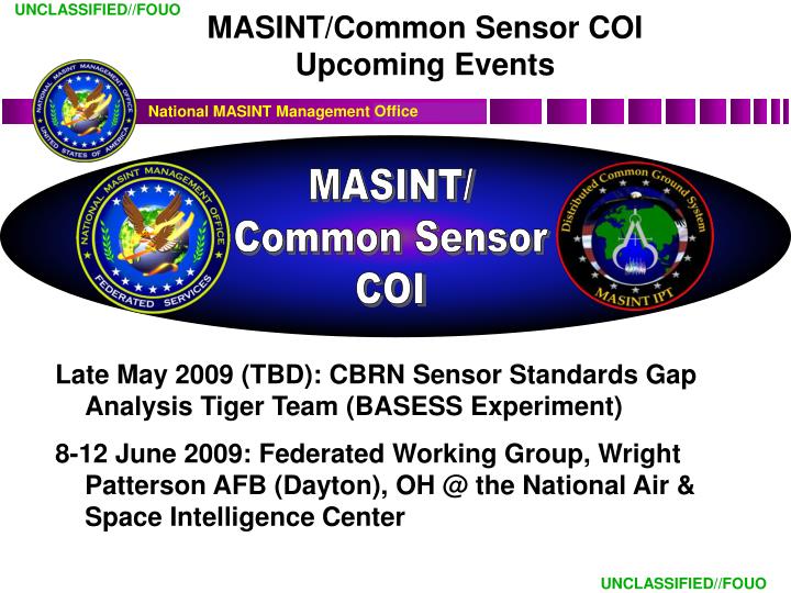 PPT - National MASINT Management Office (NMMO) MASINT/Common Sensor COI ...