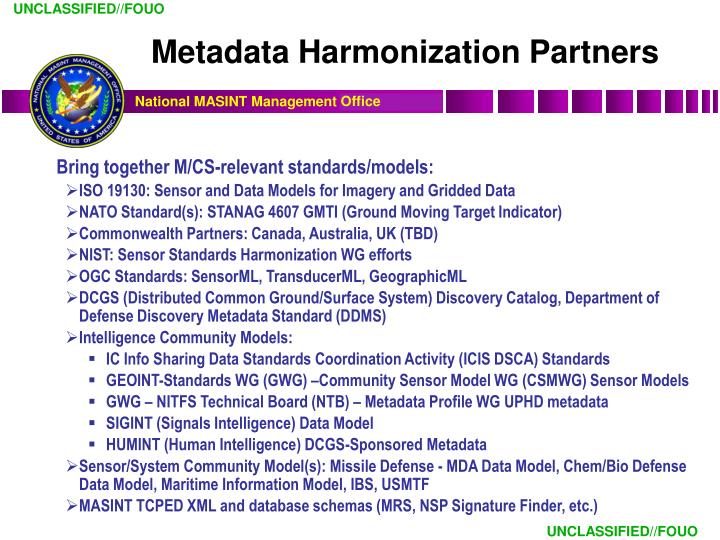 PPT - National MASINT Management Office (NMMO) MASINT/Common Sensor COI ...