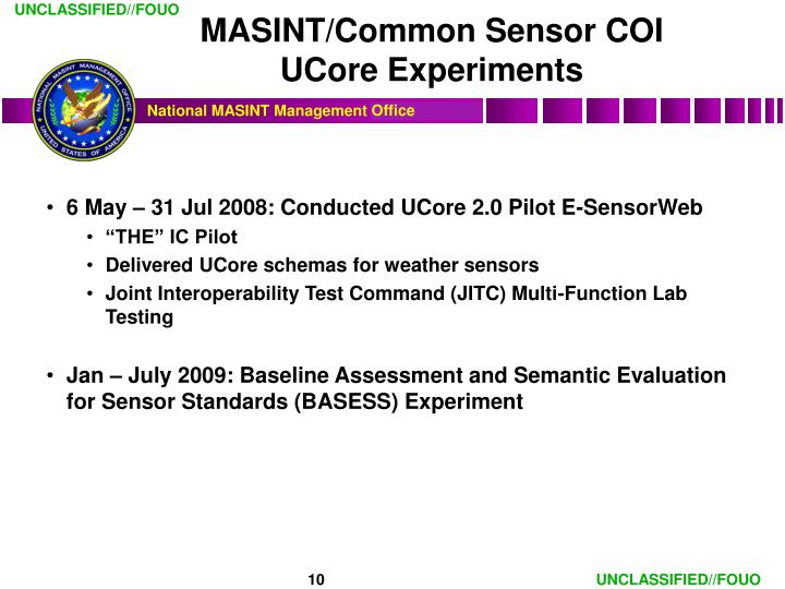 PPT - National MASINT Management Office (NMMO) MASINT/Common Sensor COI ...