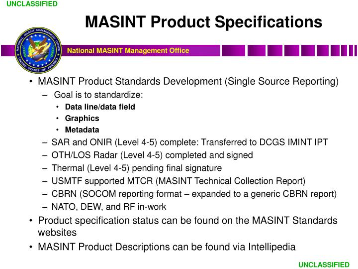 PPT - National MASINT Management Office (NMMO) MASINT/Common Sensor COI ...