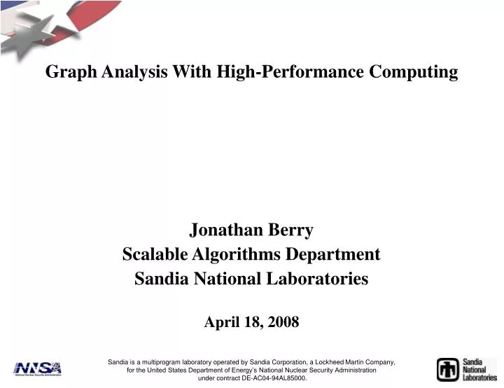PPT - Graph Analysis With High-Performance Computing PowerPoint ...