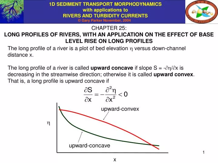 PPT - CHAPTER 25: LONG PROFILES OF RIVERS, WITH AN APPLICATION ON THE ...