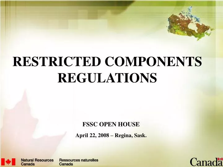 PPT - RESTRICTED COMPONENTS REGULATIONS PowerPoint Presentation, free ...