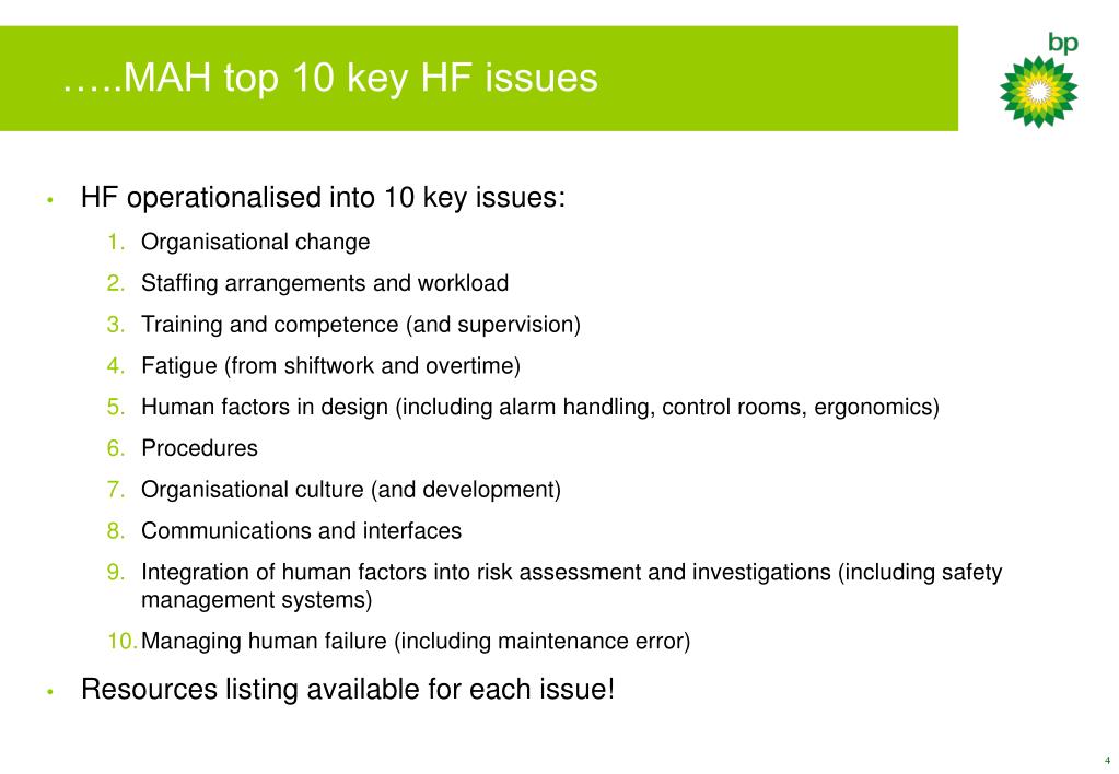 PPT - Human Factors Work at the Energy Institute PowerPoint ...