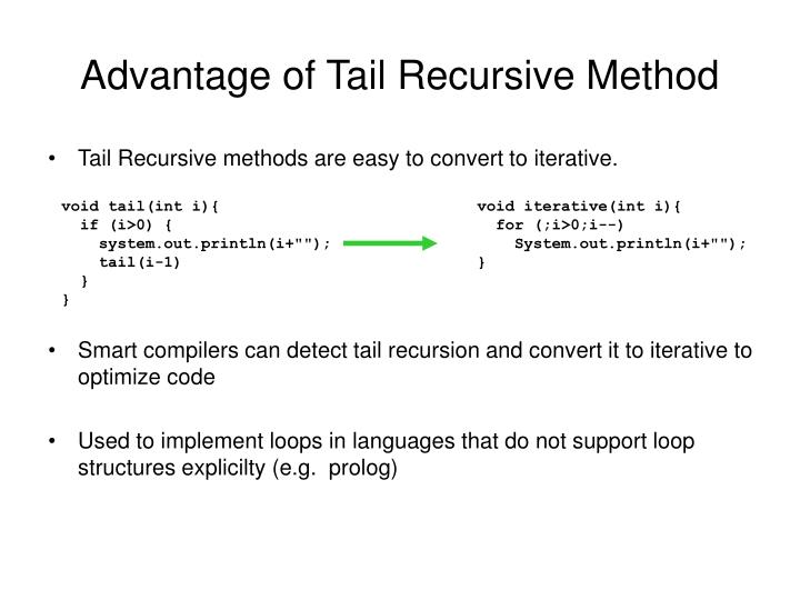 PPT - Tail and Non-tail Recursion PowerPoint Presentation - ID:771389