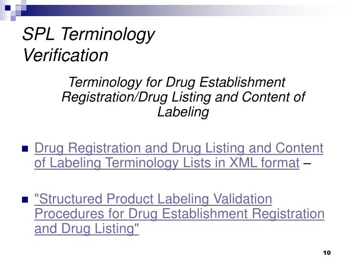 PPT - APMA SPL: Electronic Drug Establishment Registration and Drug ...