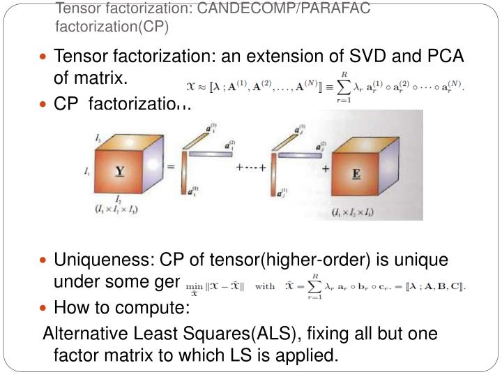 PPT - Introduction to tensor, tensor factorization and its applications ...