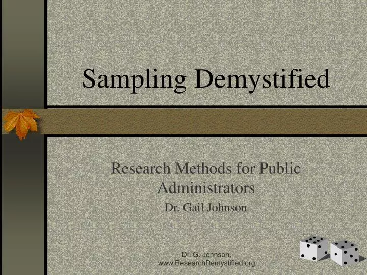 PPT - Sampling Demystified PowerPoint Presentation, free download - ID:773291