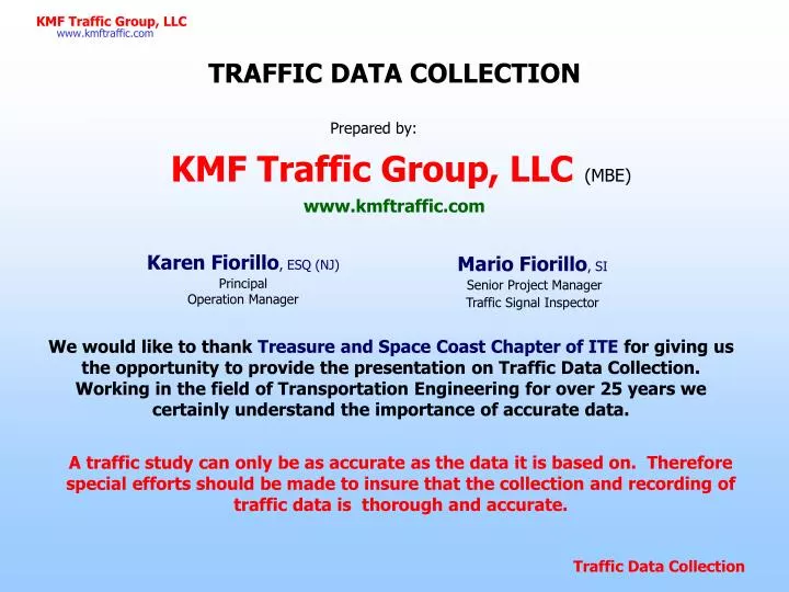 PPT - TRAFFIC DATA COLLECTION PowerPoint Presentation, free download ...