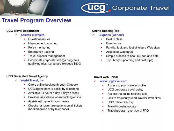 PPT - Travel Program Overview PowerPoint Presentation, free download ...