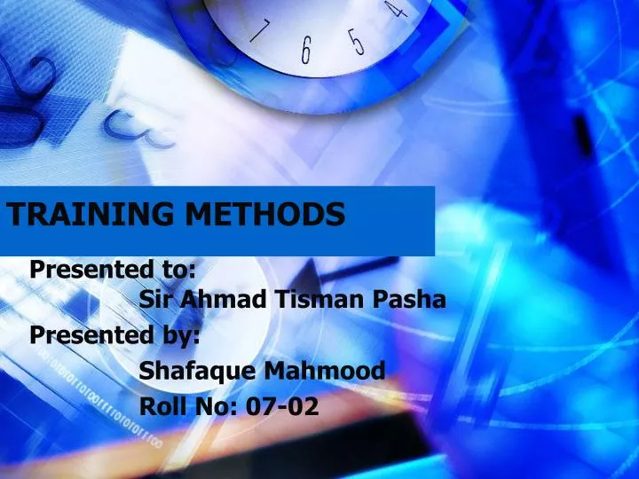 PPT - TRAINING METHODS PowerPoint Presentation, free download - ID:774896