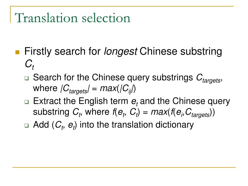 Ppt Using The Web For Automated Translation Extraction In Cross Language Information Retrieval