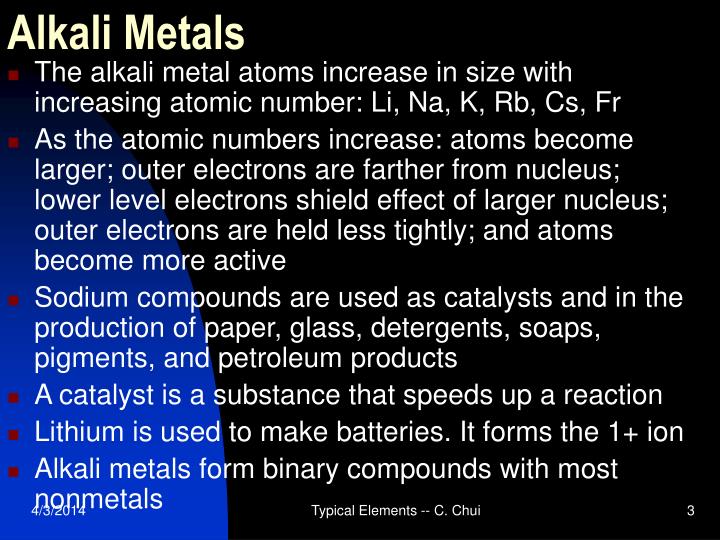 PPT - Chemistry 11: Typical Elements PowerPoint Presentation - ID:776117