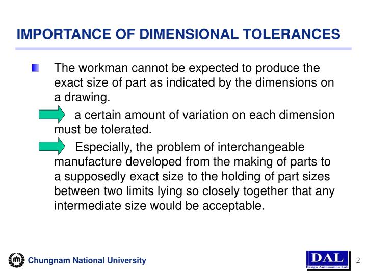 PPT - 치수 공차와 끼워맞춤방식 DIMENSIONAL TOLERANCES AND METHODS OF FITS ...