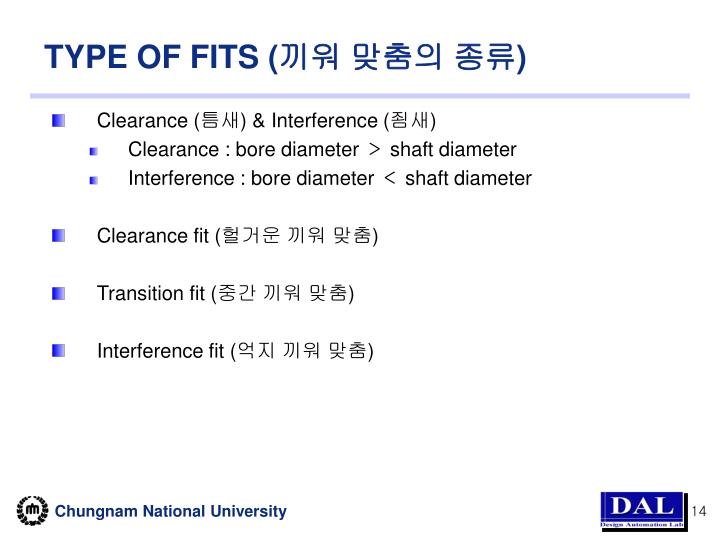 PPT - 치수 공차와 끼워맞춤방식 DIMENSIONAL TOLERANCES AND METHODS OF FITS ...