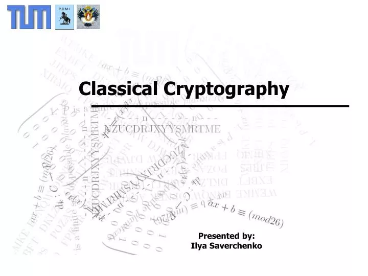 PPT - Classical Cryptography PowerPoint Presentation, free download ...