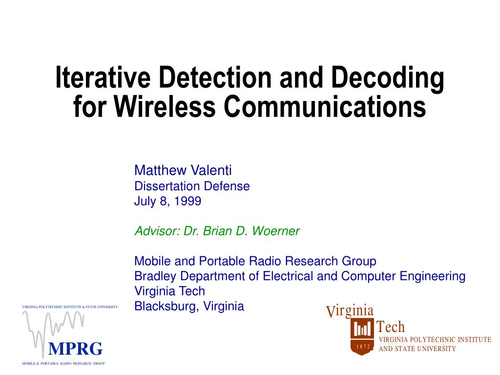 Ppt Iterative Detection And Decoding For Wireless Communications