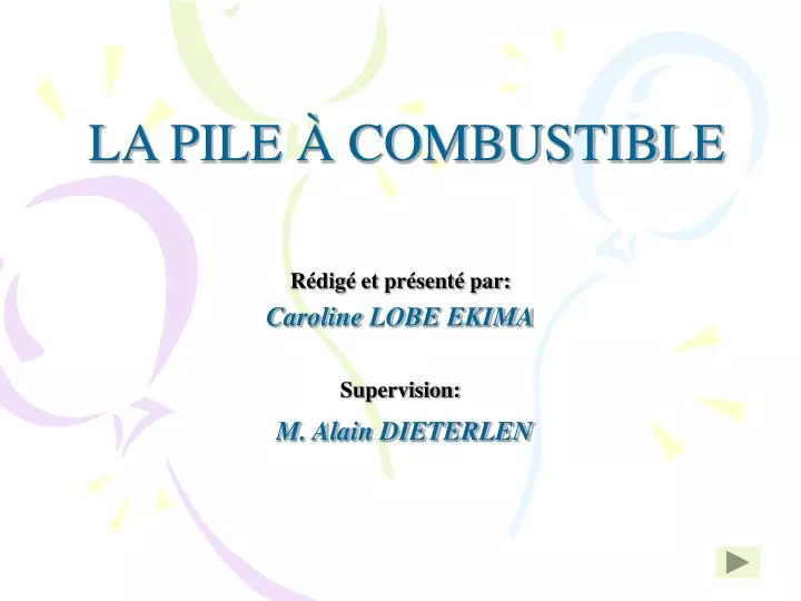 PPT - LA PILE À COMBUSTIBLE PowerPoint Presentation, free download - ID:779056