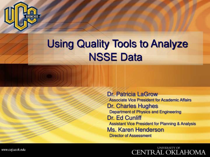 PPT - Using Quality Tools to Analyze NSSE Data PowerPoint Presentation ...