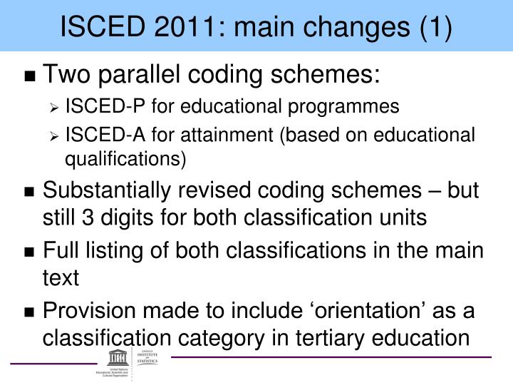 PPT - International Standard Classification of Education (ISCED ...