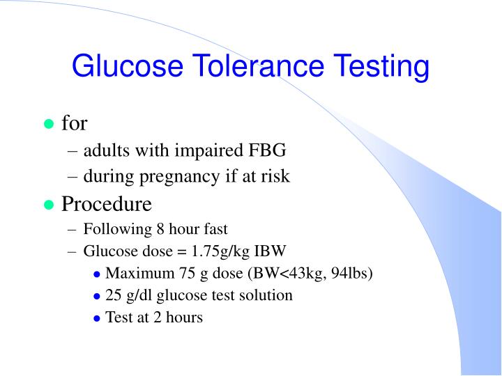 PPT - Glucose Tolerance Test Diabetes Mellitus PowerPoint Presentation ...