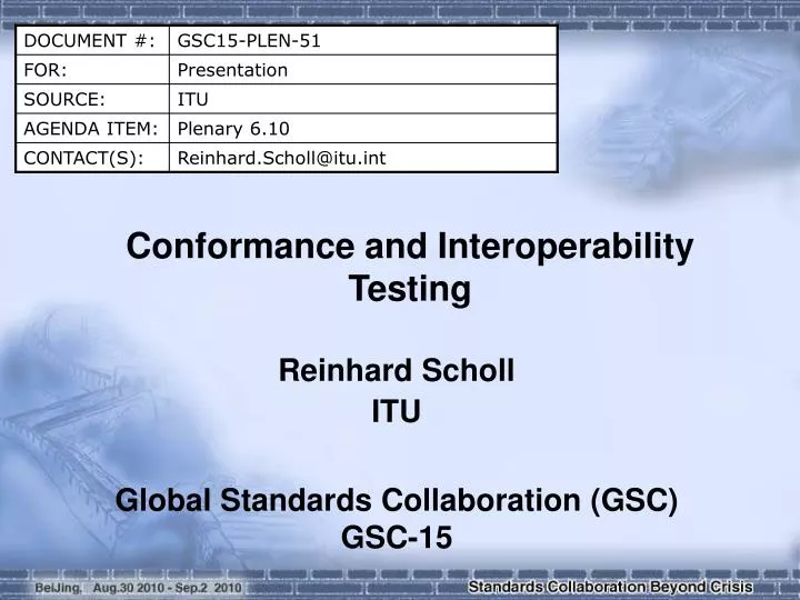 Ppt Conformance And Interoperability Testing Powerpoint Presentation 2105