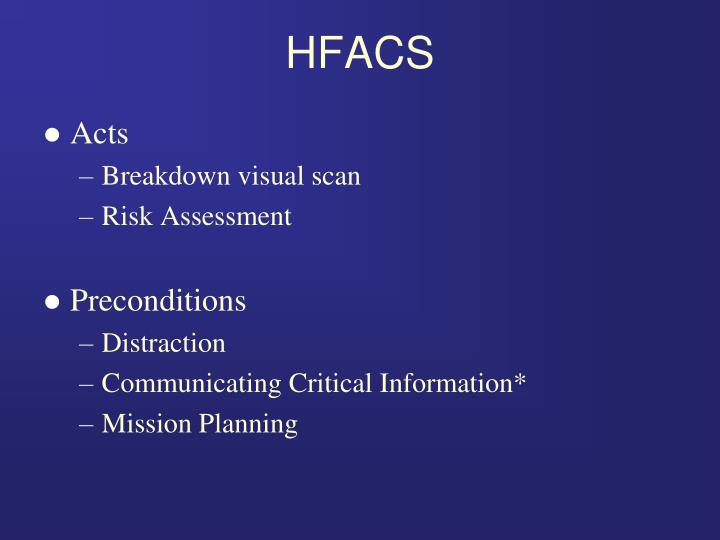 PPT - The DoD Human Factors Analysis and Classification System (HFACS ...