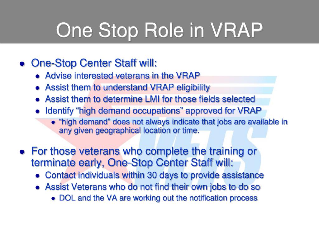 PPT - United States Department of Labor And U.S. Department of Veterans ...