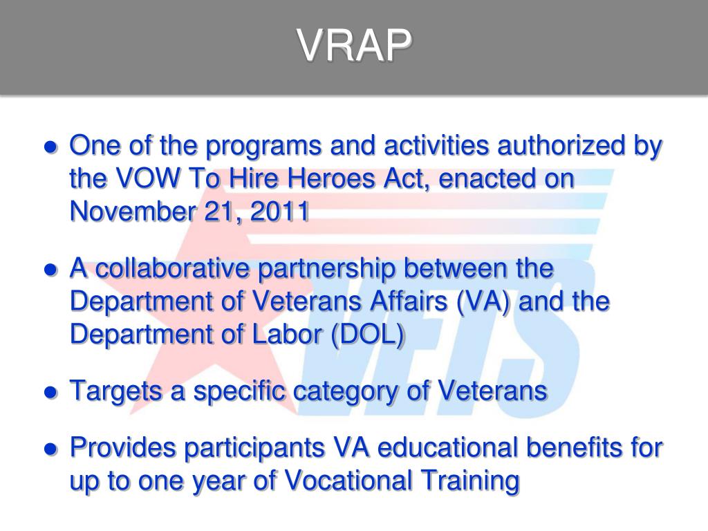 PPT - United States Department of Labor And U.S. Department of Veterans ...