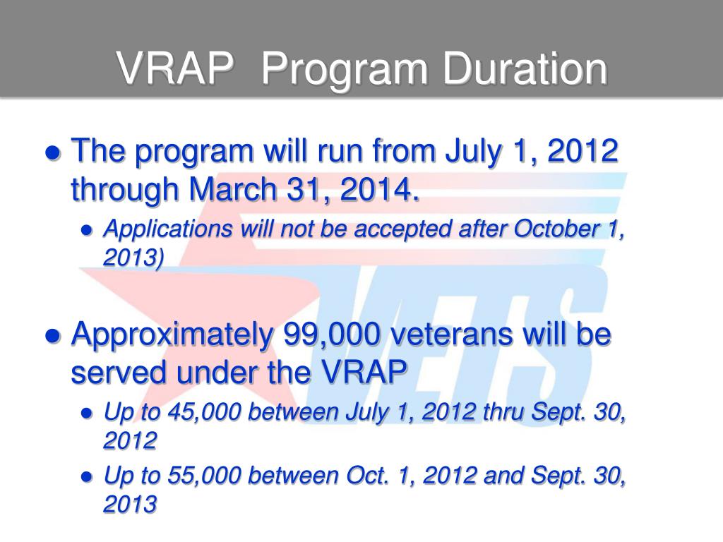 PPT - United States Department of Labor And U.S. Department of Veterans ...