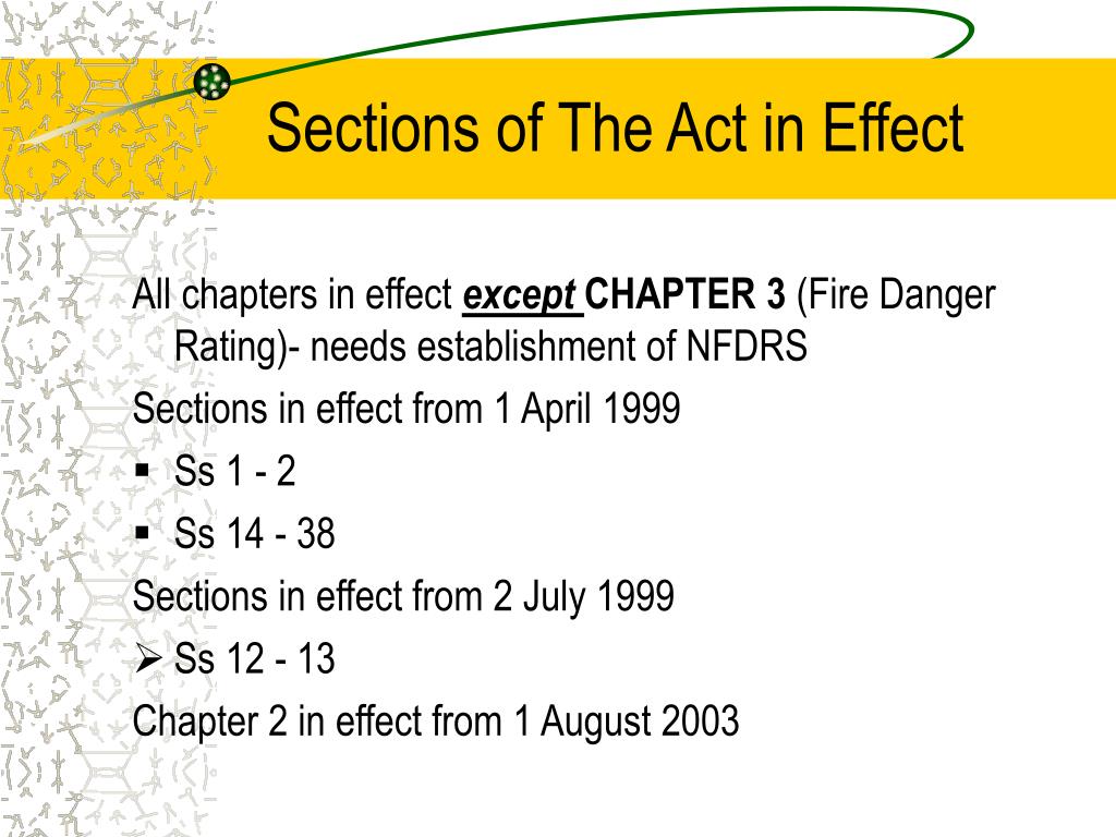 PPT - THE NATIONAL VELD AND FOREST FIRE ACT, 101 OF 1998 PowerPoint ...