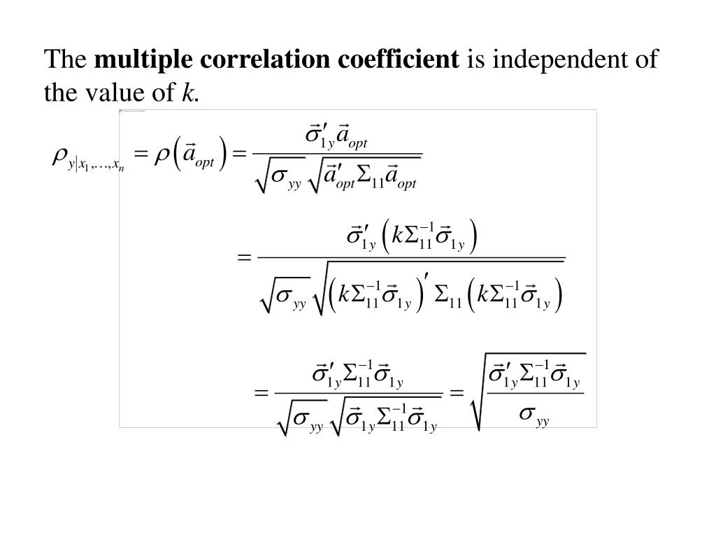 Ppt The Multiple Correlation Coefficient Powerpoint Presentation