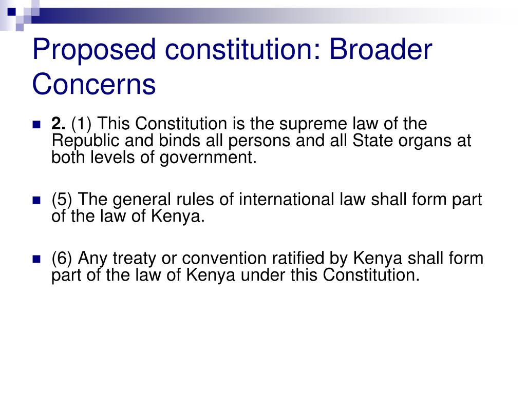 PPT - The Proposed Constitution of Kenya, the Right to Life & other ...