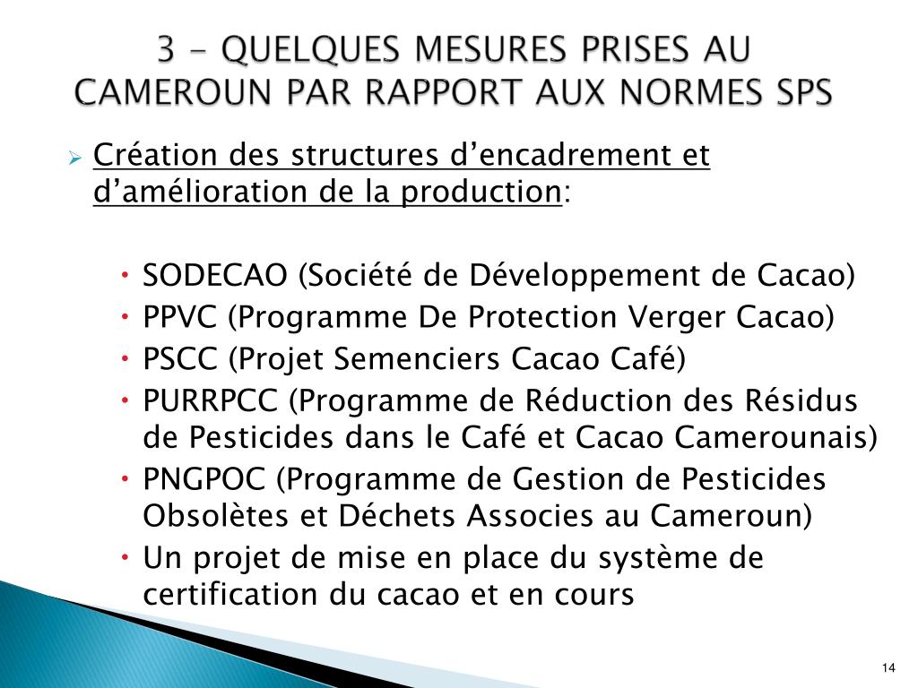 PPT - Exposé sur le thème: Vue d’ensemble de l’application des normes ...