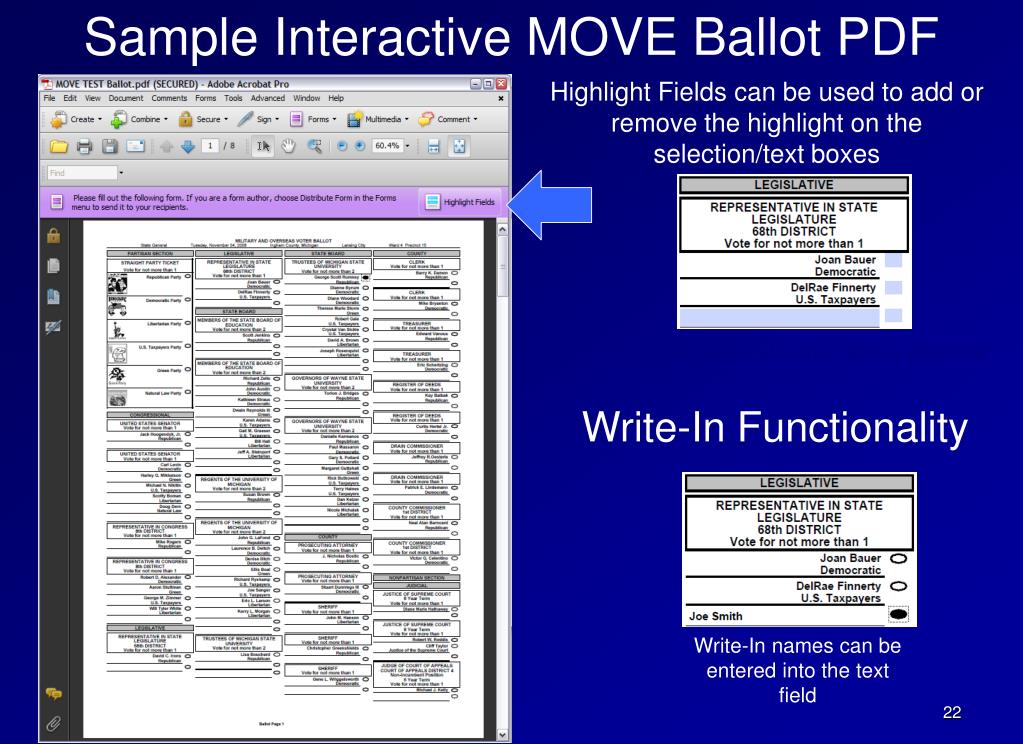 PPT - Military and Overseas Voter Empowerment Act (“MOVE” Act) Part #2 ...